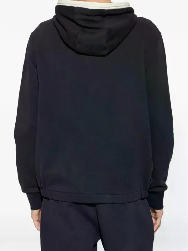 Moncler Logo-embroidered Zip-up Hoodie