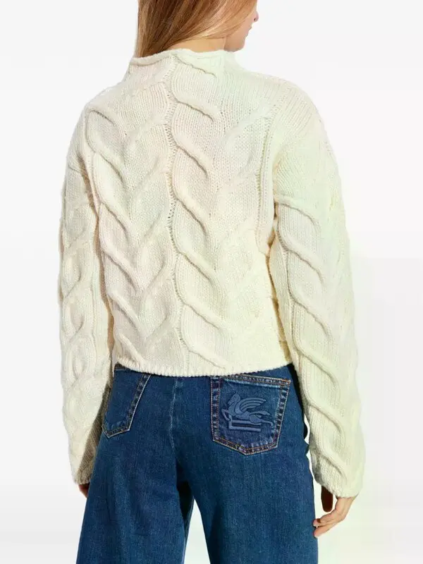 FRAME Cable-knit Roll-neck Sweater