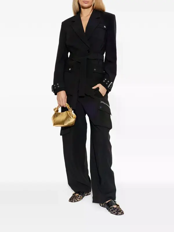 GANNI Notched-lapel Belted Jacket
