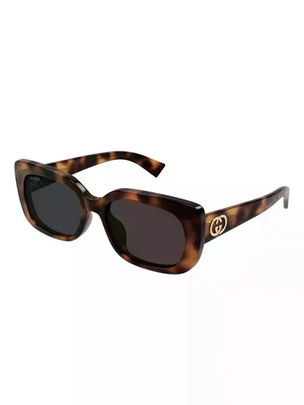 Gucci Interlocking G Detail Sunglasses - Brown