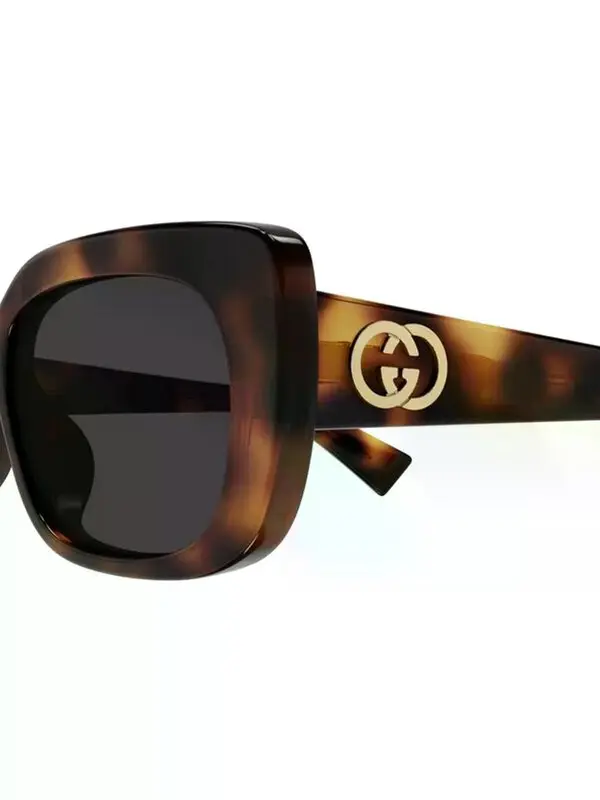 Gucci Interlocking G Detail Sunglasses - Brown