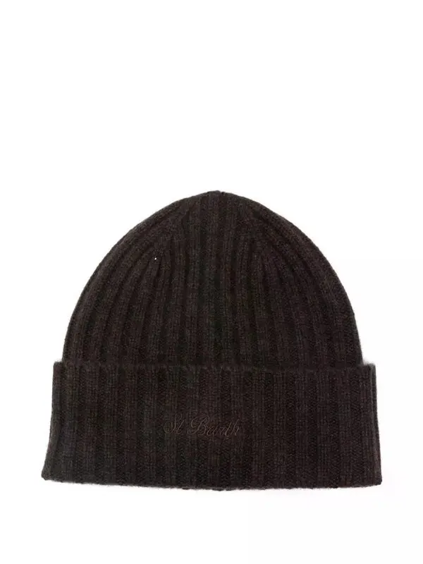 MC2 SAINT BARTH Embroidered Beanie - Brown