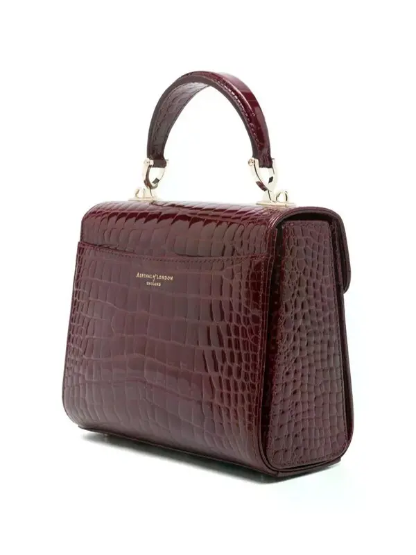 ASPINAL OF LONDON Mayfair Crocodile-embossed Tote Bag - Red
