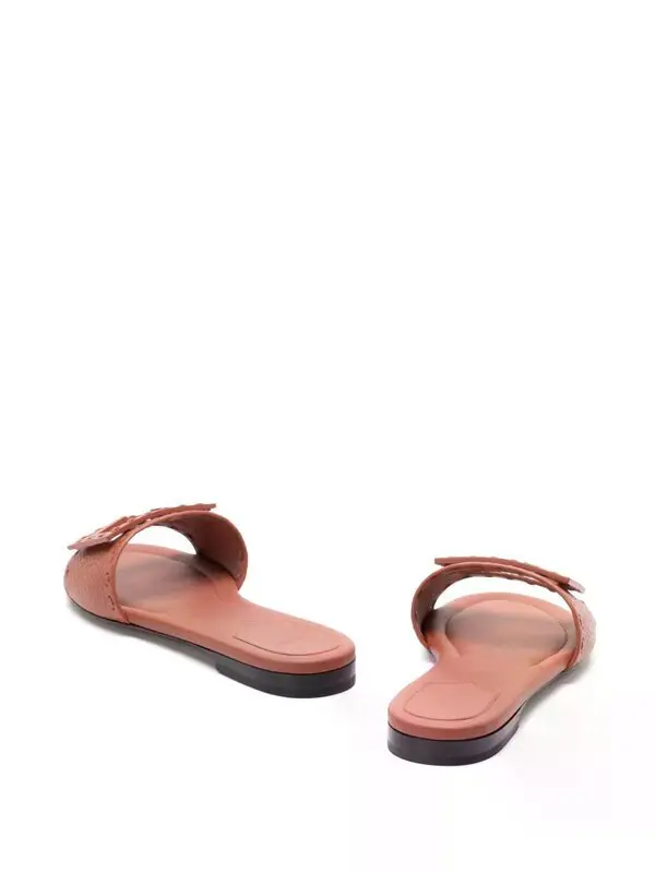 Fendi Logo-buckle Slides - Orange