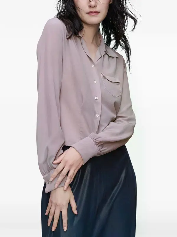 MAISON MARGIELA Long-sleeve Pocket Shirt - Pink