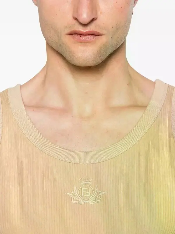 Fendi Logo-embroidered Tank Top