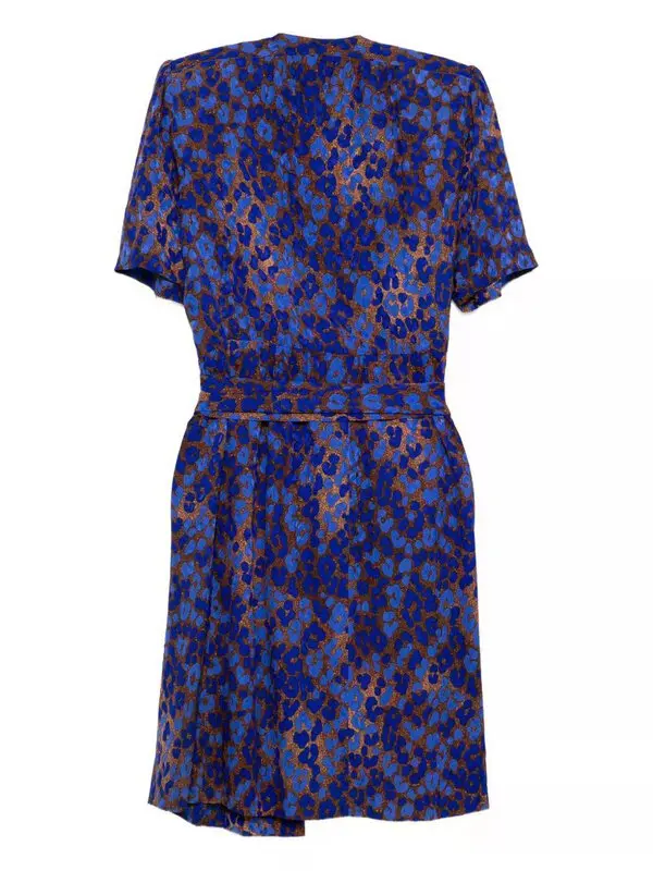 Saint Laurent 1980s Leopard-pattern Midi Dress