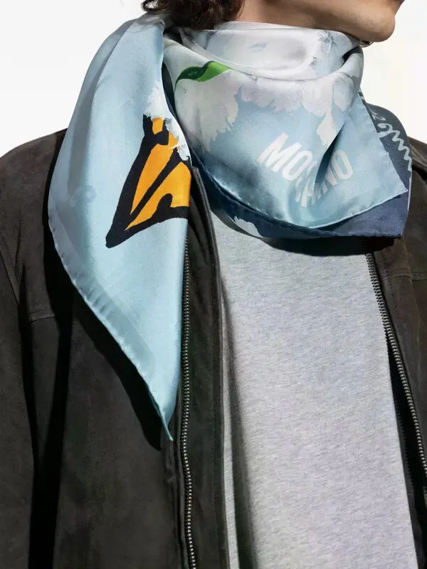 Moschino Goose Silk Scarf