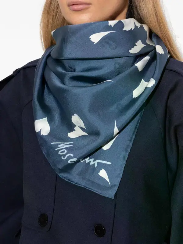 Moschino Goose Silk Scarf
