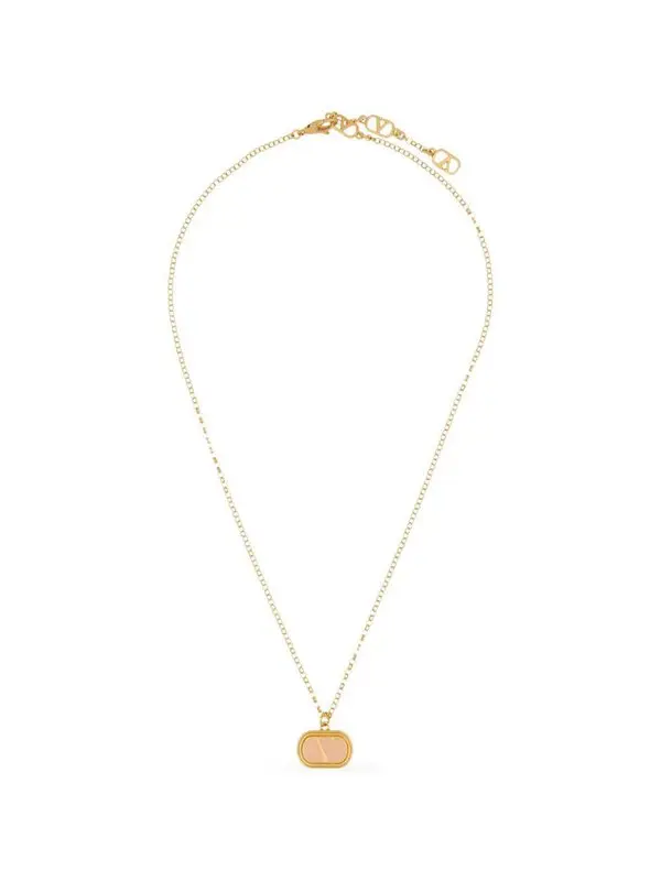 Valentino Garavani Logo Pendant Necklace - Gold