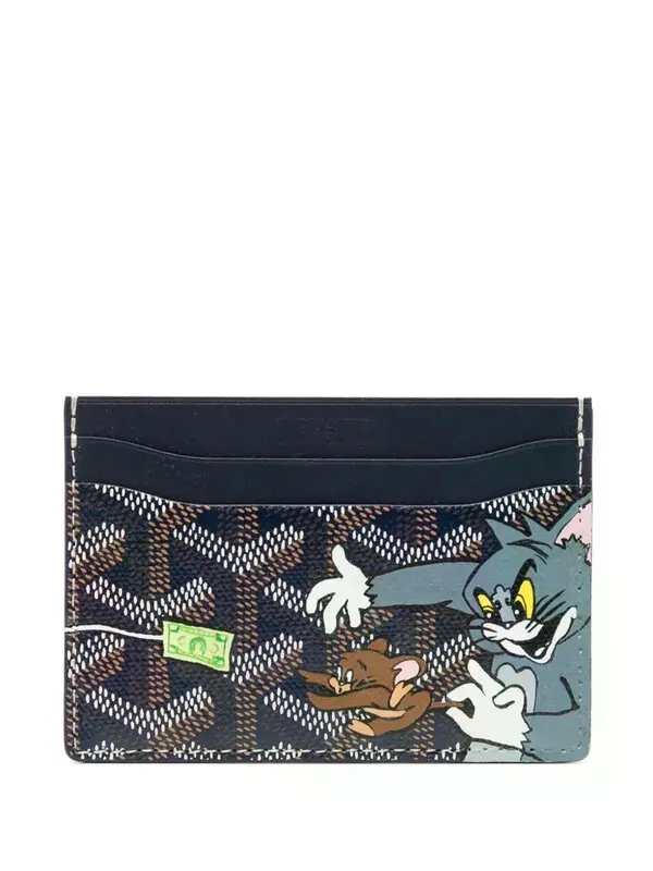 Goyard Pre-owned Tom And Jerry-print Saint Sulpice Card Holder - Multicolour