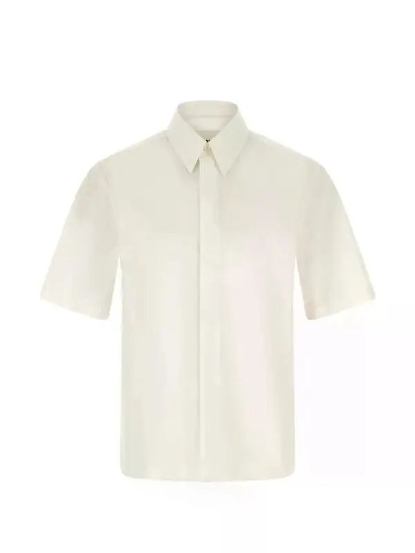 JIL SANDER Logo-embroidered Short-sleeve Shirt - White