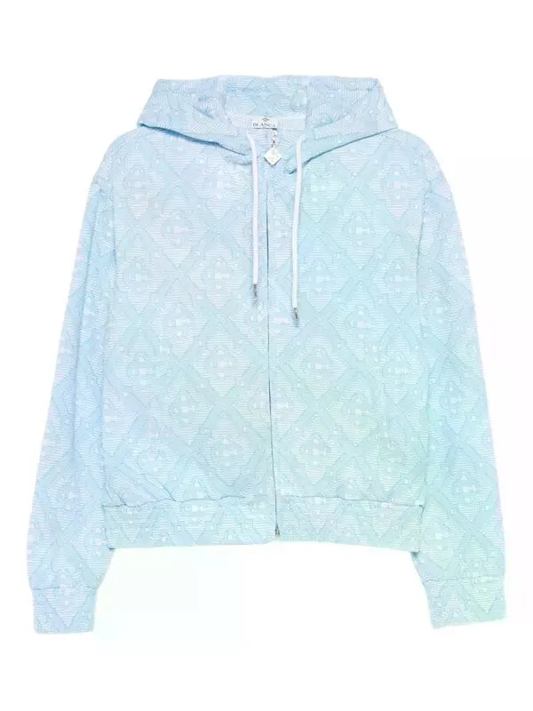Casablanca Patterned Zip Up Hoodie