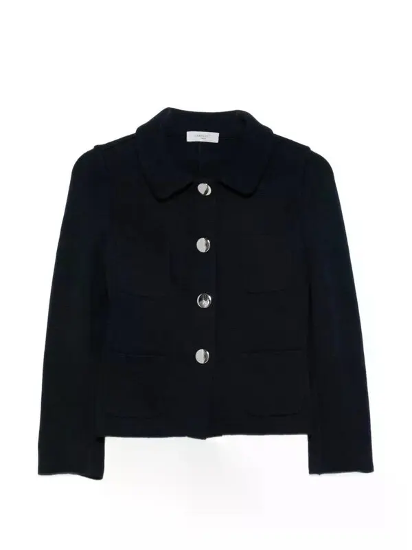 CHARLOTT Buttoned Collared Jacket - Blue