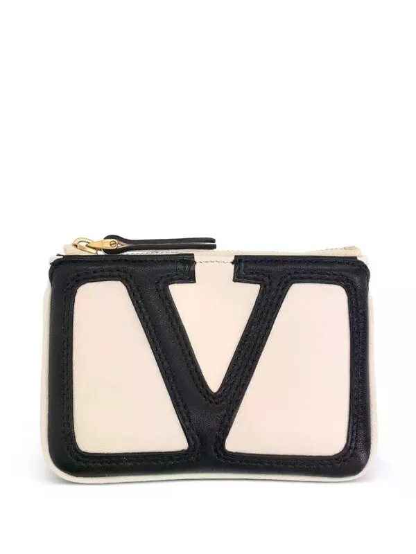 Valentino Garavani Logo Zip Wallet - Neutrals
