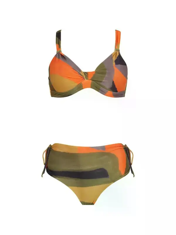 LYGIA & NANNY Printed Tie Bikini - Orange