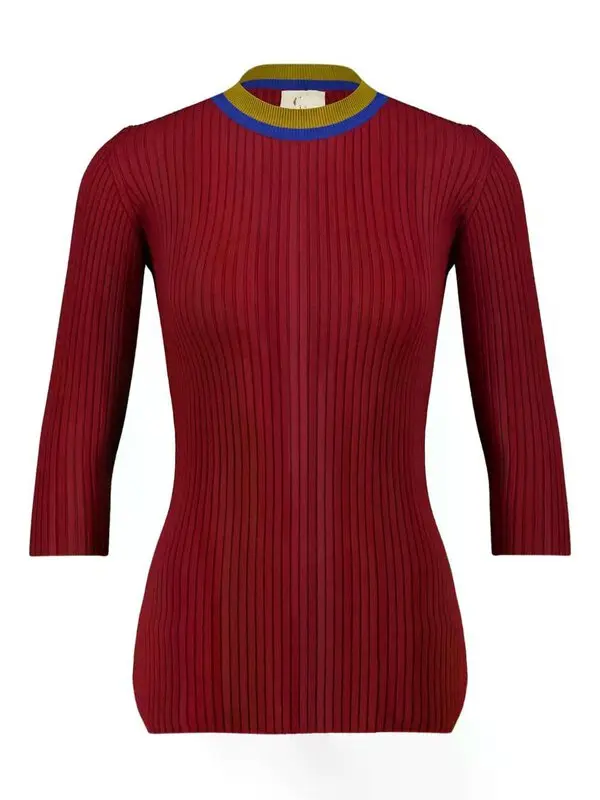 PAULA Ribbed Back-opening Jumper