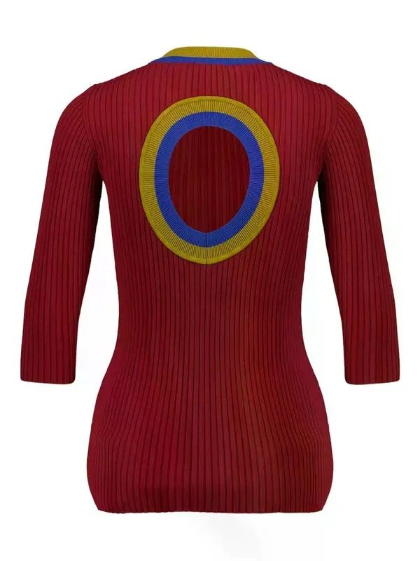 PAULA Ribbed Back-opening Jumper