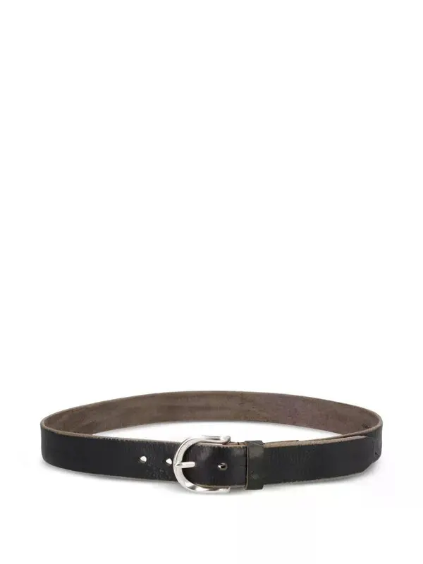 Our Legacy Leather Buckle Belt - Black