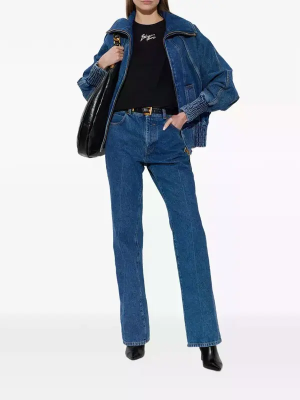 Balmain Zip-up Denim Jacket - Blue