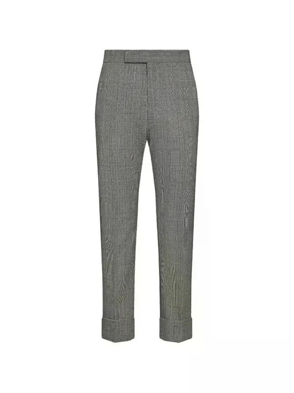 Thom Browne Prince Of Wales-patterned Trousers - Grey