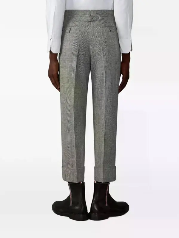 Thom Browne Prince Of Wales-patterned Trousers - Grey