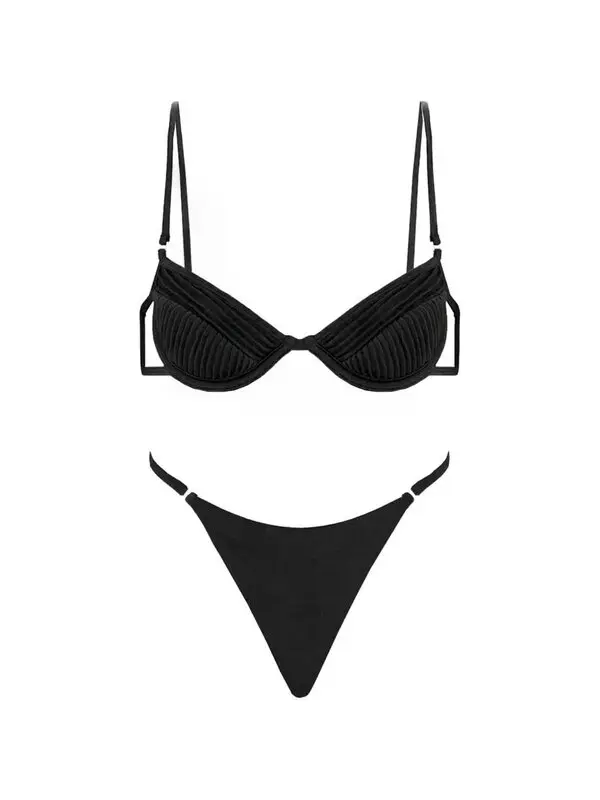 SELIA RICHWOOD Amy Cut-out Bikini - Black