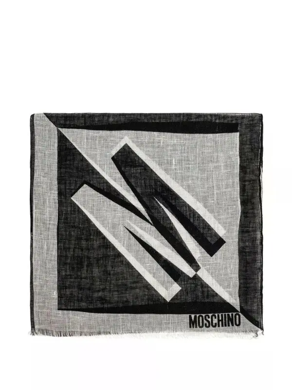 Moschino Logo-print Scarf - Black