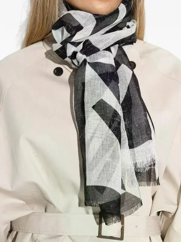 Moschino Logo-print Scarf - Black