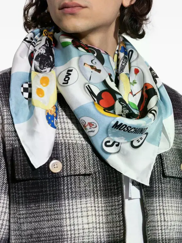 Moschino Check-pattern Scarf
