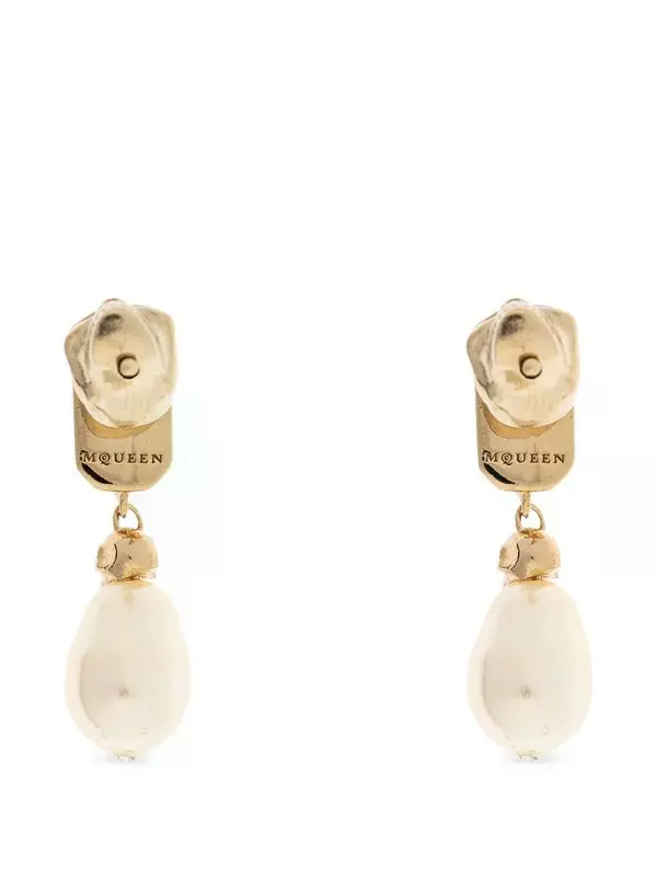 Alexander McQueen Embellished Skull Drop Earrings