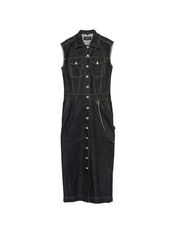 Sportmax Button Denim Shirt Dress