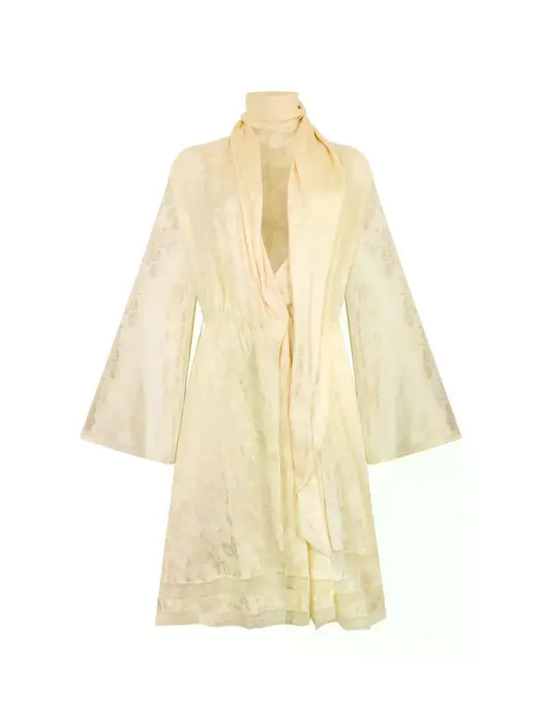 Philosophy Di Lorenzo Serafini Floral-motif Tie Midi Dress - Neutrals