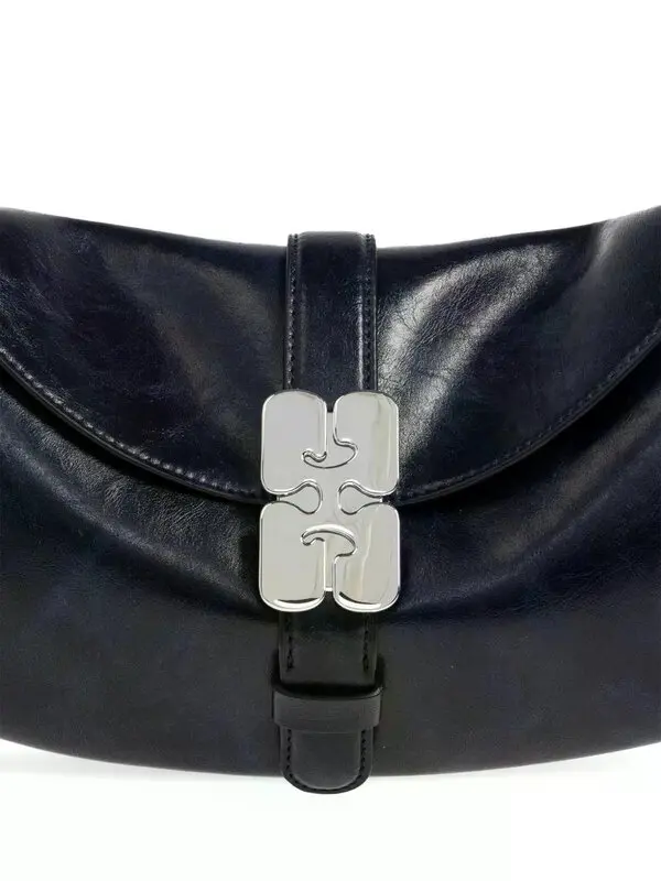 GANNI Logo-buckle Tote - Blue