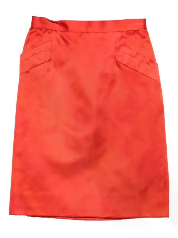 Saint Laurent 1987 Silk Midi Skirt