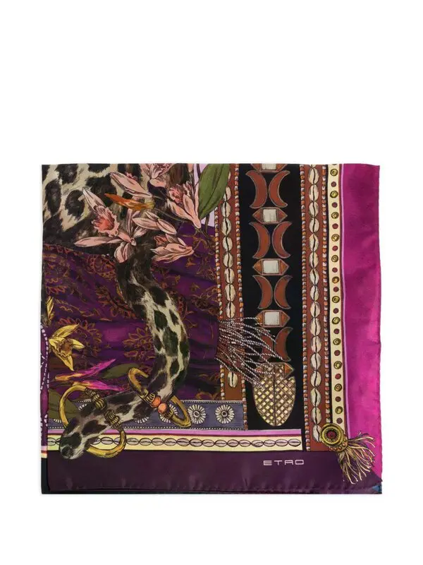 Etro Print Scarf - Purple