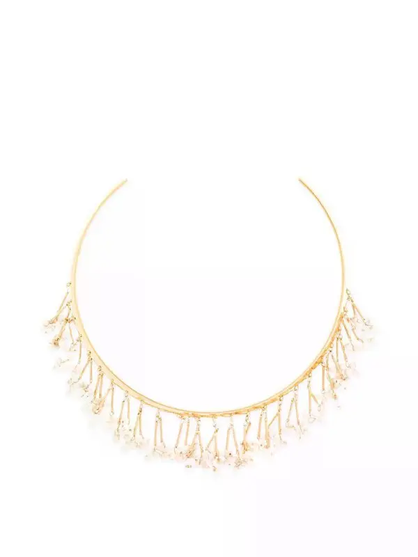Isabel Marant Beaded Drop Necklace - Gold