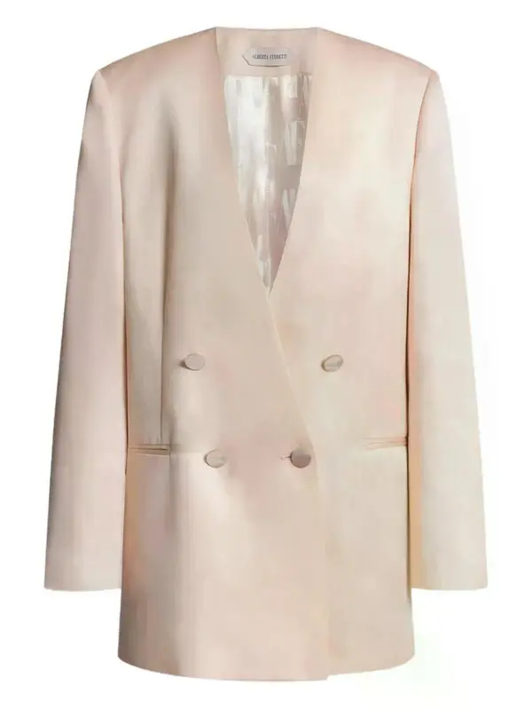 Alberta Ferretti Silk Double-breasted Blazer