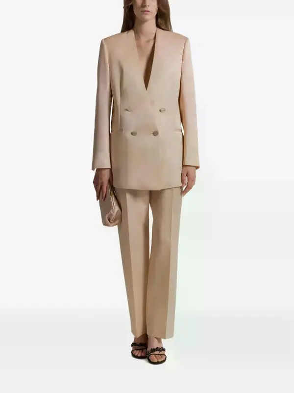 Alberta Ferretti Silk Double-breasted Blazer