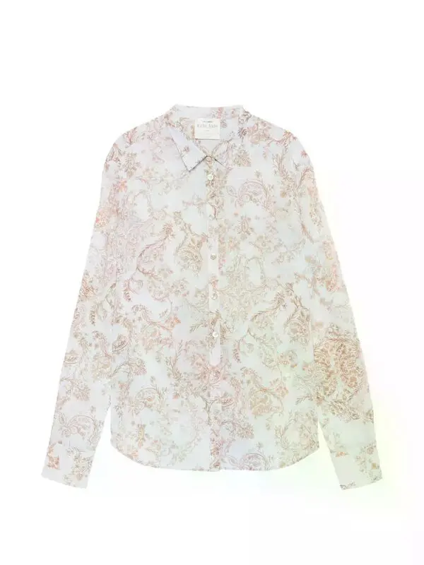 FORTE_FORTE Floral Print Shirt - White