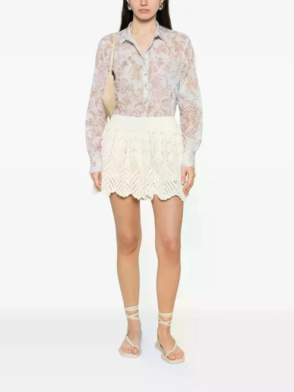 FORTE_FORTE Floral Print Shirt - White
