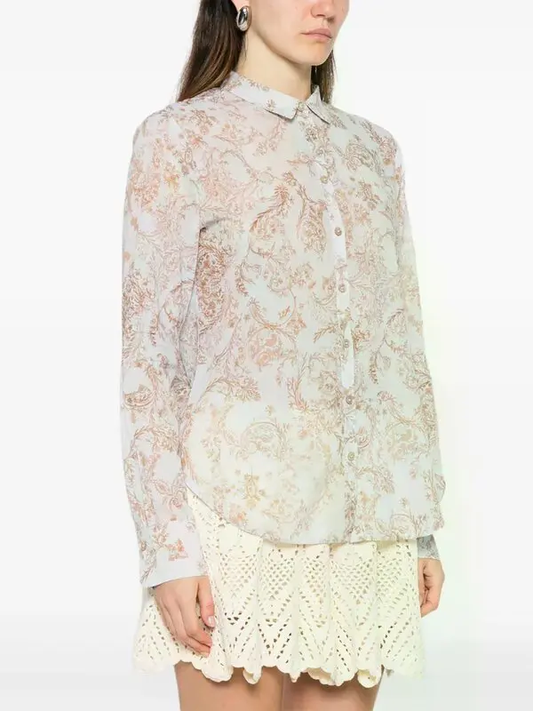 FORTE_FORTE Floral Print Shirt - White