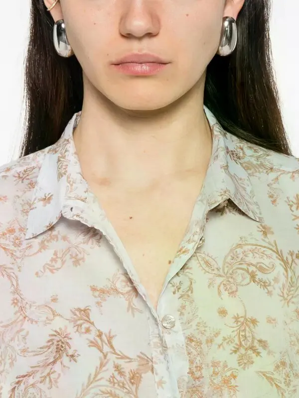 FORTE_FORTE Floral Print Shirt - White