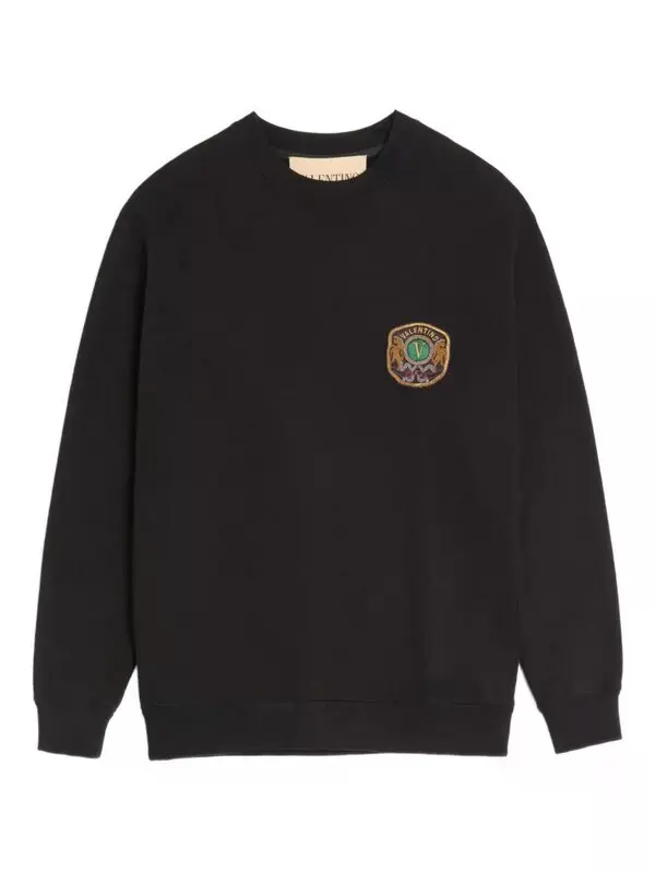 Valentino Garavani Embroidered Crew-neck Sweatshirt