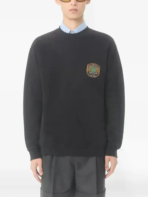 Valentino Garavani Embroidered Crew-neck Sweatshirt
