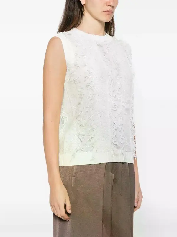 Peserico Knitted Vest With Sequins
