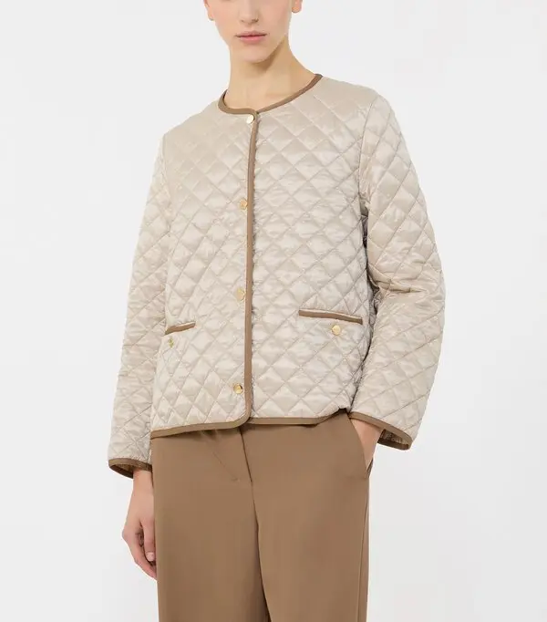 Max Mara Quilted Bello Jacket - Beige