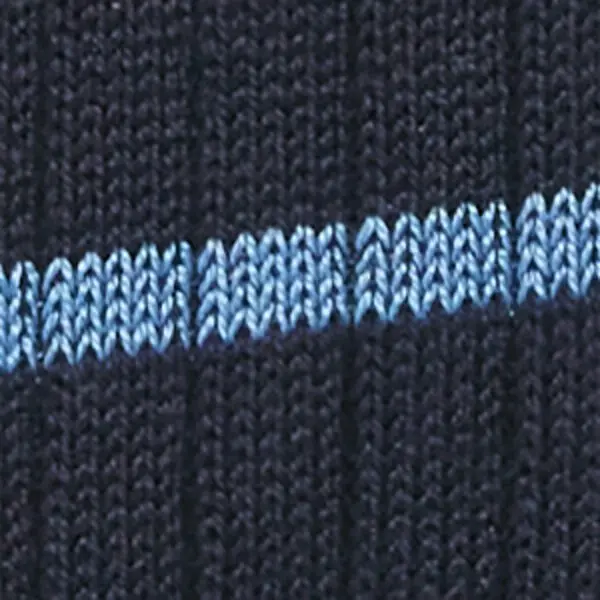 Harrods Cotton-blend Stripe Ribbed Socks - Blue
