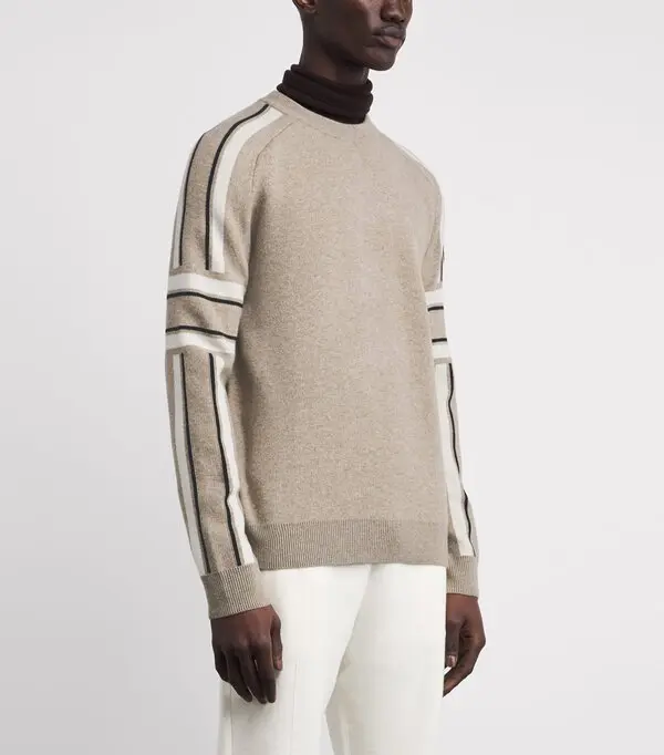 Fusalp Wool-cashmere Striped Pullover Sweater