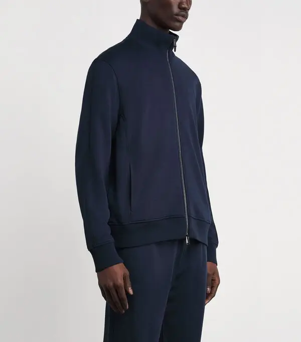 Canali Wool Zip-up Sweatshirt